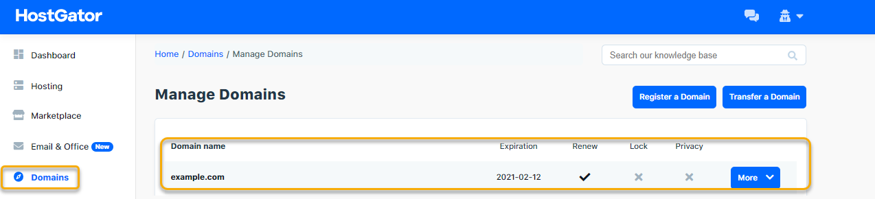 Managing Domains - HostGator | HostGator Support